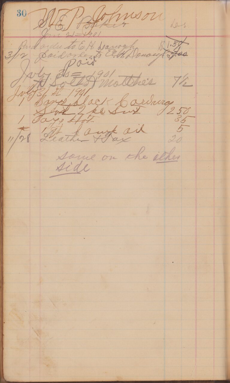 B.F. Johnson Store Ledger - Pike County Historical Society